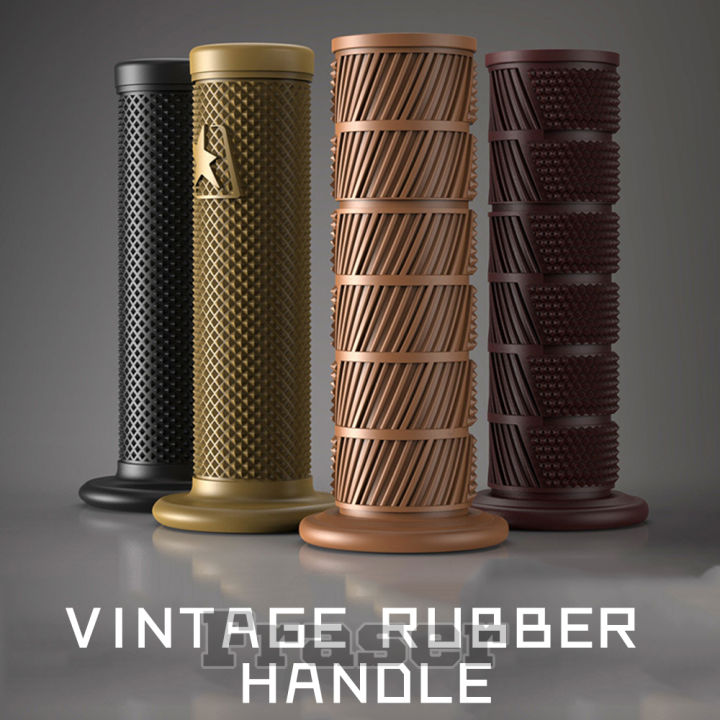 【8 Designs】 Retro 7/8" 22m Vintage Rubber Handlebar Hand Grips Bar ...