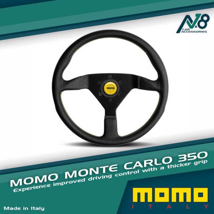 MOMO Monte Carlo 350 Black/Yellow Genuine | Lazada PH