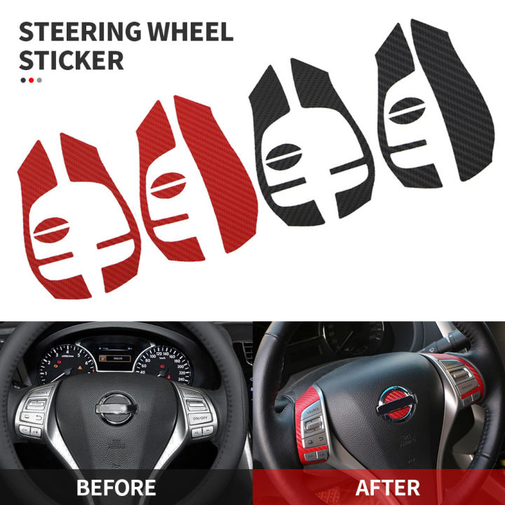 FG Car Carbon Fiber Steering Wheel Decoration Trim Stickers for Nissan ...
