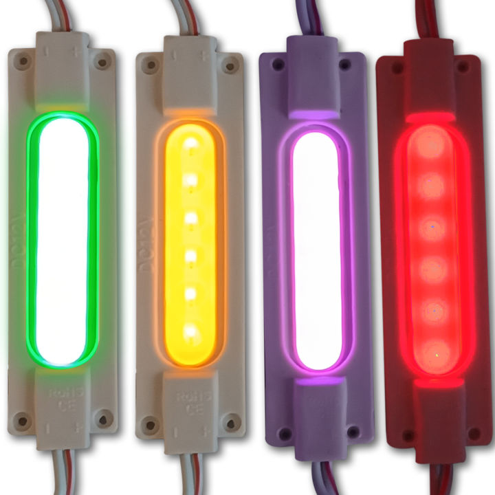 (Sold per Piece) Module 12V 6 LED Light / Colors: (Lavander, Yellow ...
