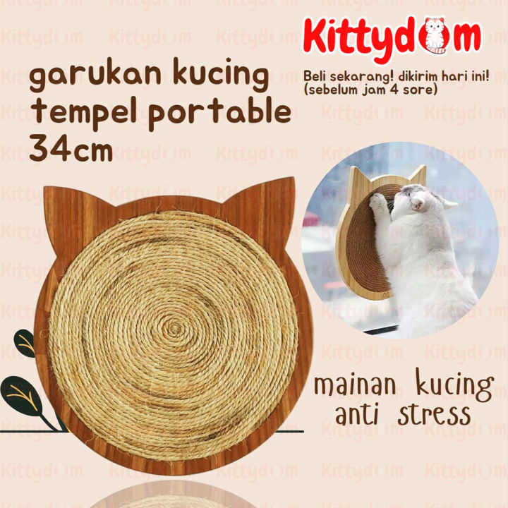 KITTYDOM Cat Scratcher Garukan Kucing Tempel Dinding Mainan Cakaran ...