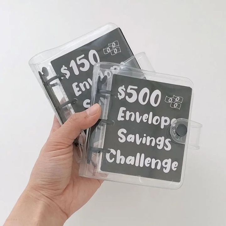 CILL Mini Money Saving Notebook Reusable 25 Cash Envelopes Money Card ...