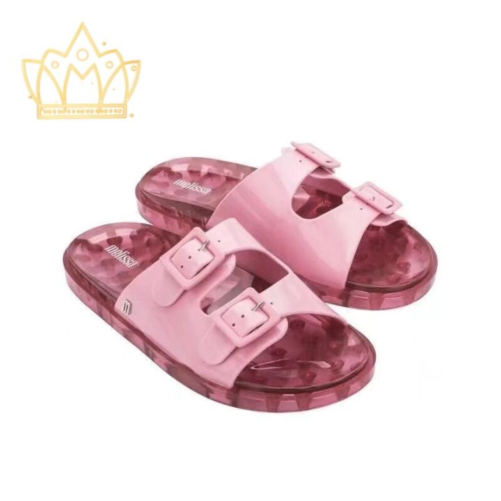 Official Store 9 colors Melissa shoes for women ladies flat slippers ...