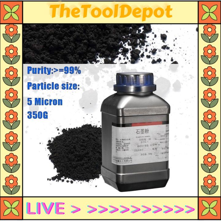 【NEW】 Ultra-Fine 350g 5 Micron Black Graphite Powder for Lock Elements ...