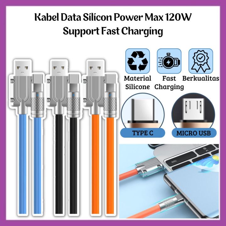 Kabel Data Silicon KB-08 TYPE C Power Max 120W/Super Cable Charger ...