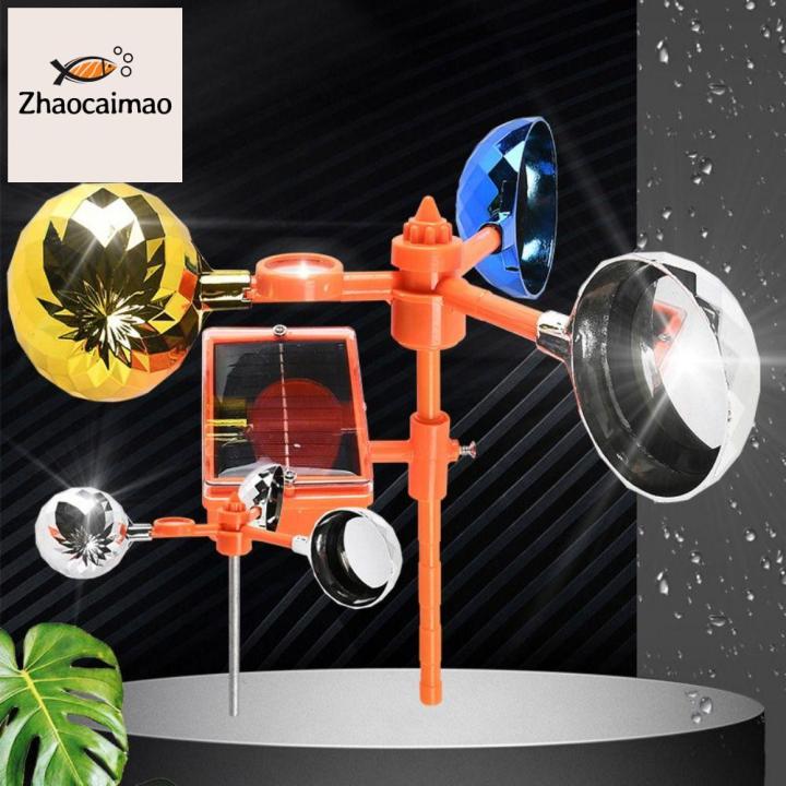 ZHAOCAIMAO 360 Degree Rotating Solar Bird Repeller Reflective Flash ...