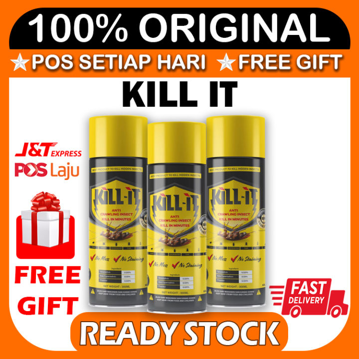 Kill it Spray Serangga Kereta Penuh Lipas Spray Lipas Ready Stock ...