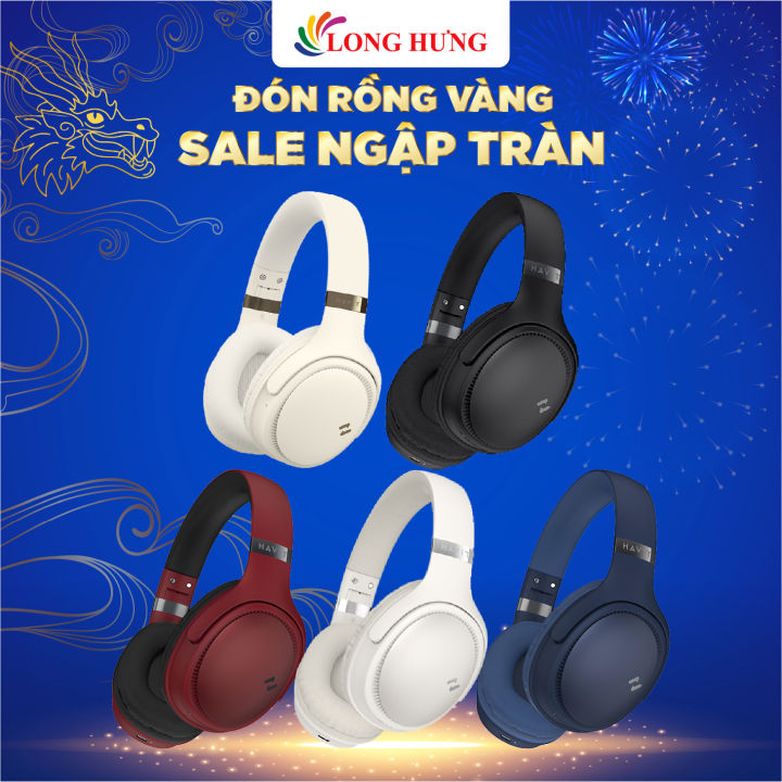 Tai nghe chụp tai Bluetooth Havit H630BT - Hàng chính hãng - Bluetooth v5.3, âm thanh sống động ...