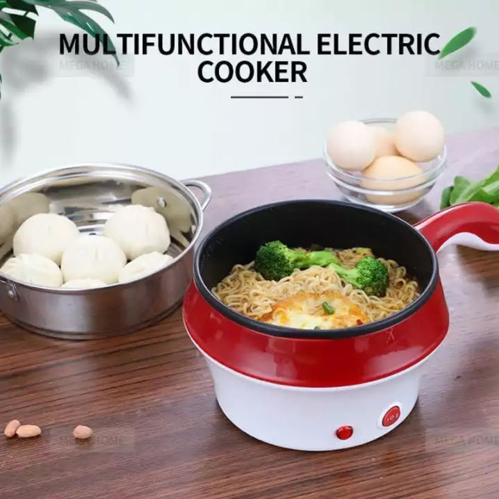 18cm Multi-function Electric Frying Pans 1.5L multifunctional non-stick ...
