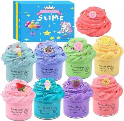 60ml Butter Fluffy Slime Set Food Cotton Candy Cloud Slime Kit with ...