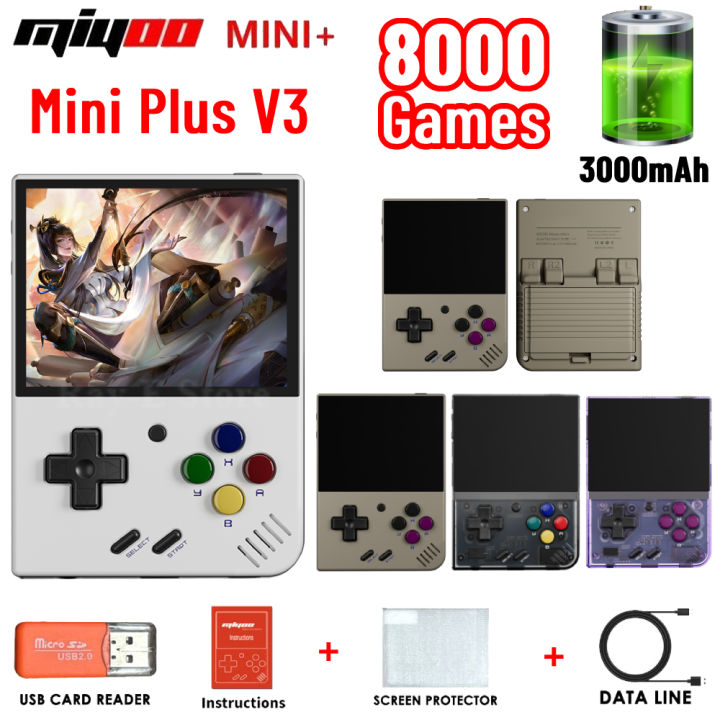 Miyoo Mini Plus V3 R เกมคอนโซลมือถือ3.5นิ้ว IPS HD หน้าจอเครื่องเล่น ...