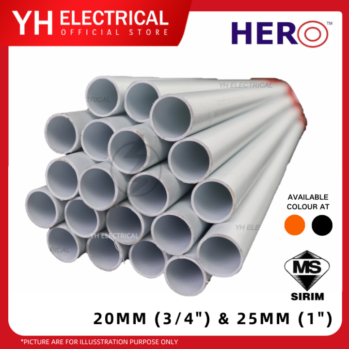 4.5Feet 20mm 3/4 / 25mm 1 inch PVC Electrical Conduit Pipe / Paip ...