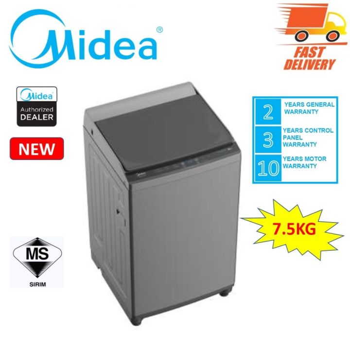 MIDEA 7.5KG FULLY AUTO WASHING MACHINE MA100W75 / MA102W75 (new) | Lazada