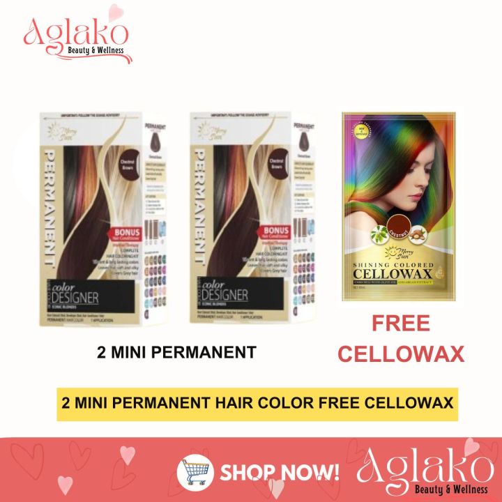 BUY 1 TAKE 1-MINI Merry Sun Permanent Hair Color Complete Kit | Lazada PH
