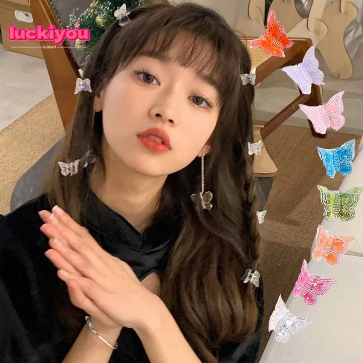 【Luckiyou】Korean INS Style Colorful Butterfly Mini Hair Claw Cute Sweet ...