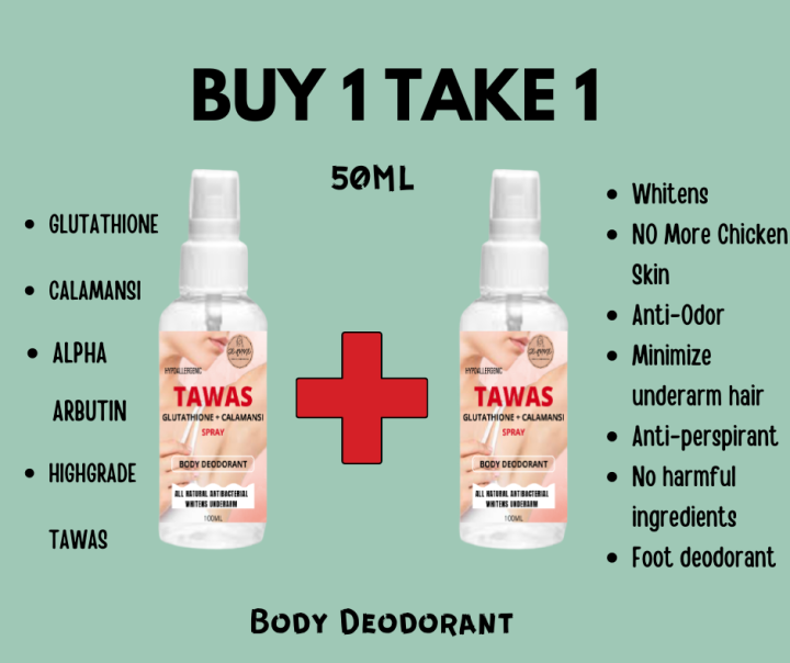 Tawas Deodorant Spray Whitening No more Amoy No more Pawis BUY 1 TAKE 1 ...
