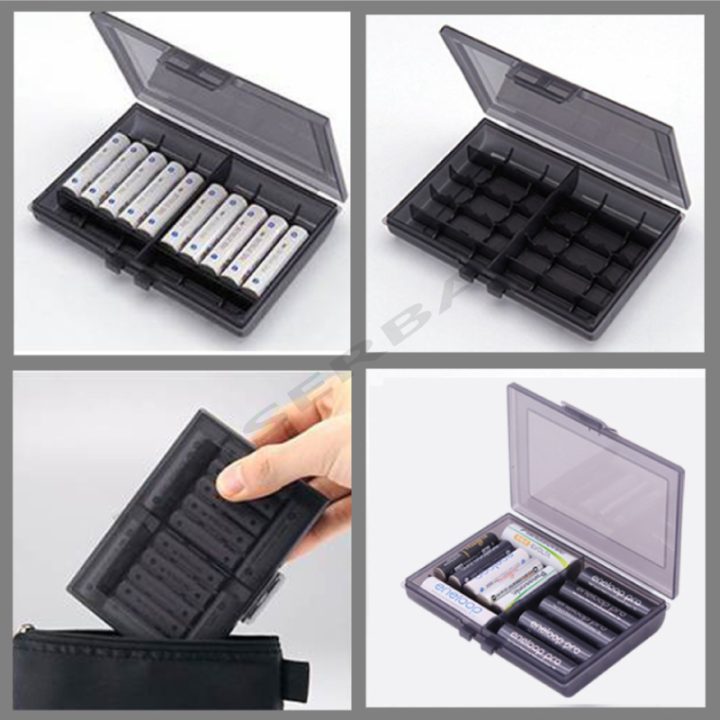 Fujitsu AAA AA Hard Plastic Battery Case Holder Storage Box Battery ...
