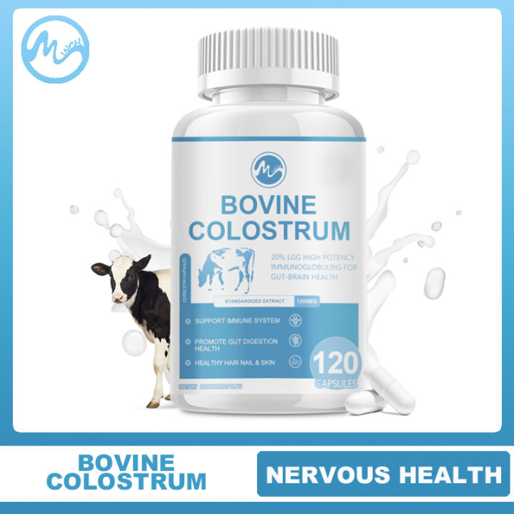 Bovine Colostrum 1200mg Probiotic Omega3 Capsules Digestion Optimize ...