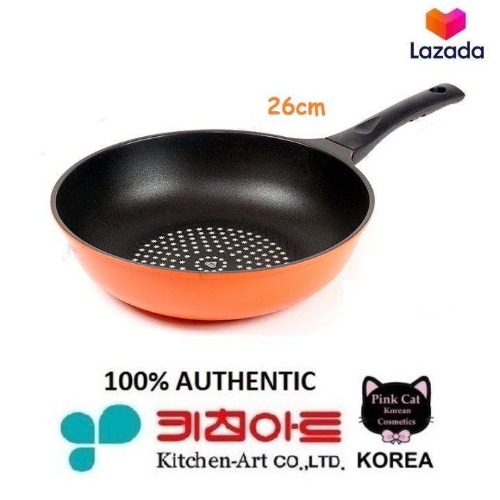 Korean KITCHEN ART Diamond Cast Wok Pan 26cm | Lazada PH