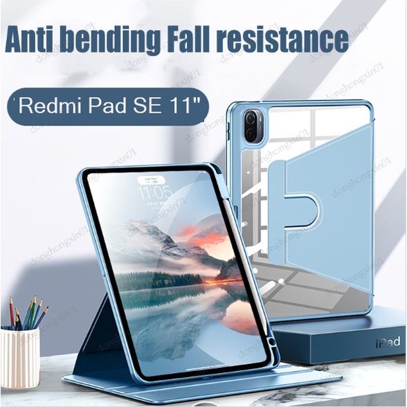 360° Rotatable Leather Case for Redmi Pad SE 11" 2023 Clear Hard ...