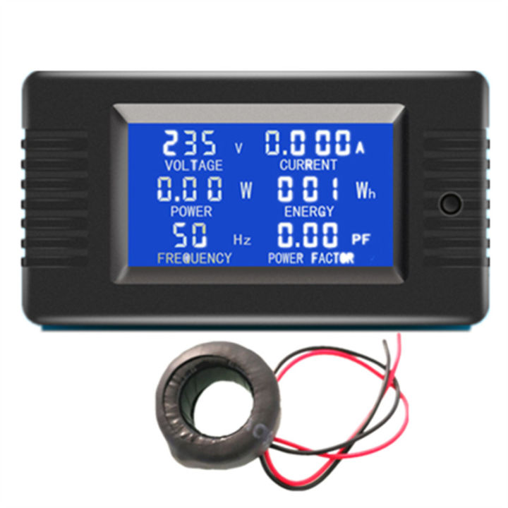 Peacefair PZEM-022 100A Power Volt Amp Watt Energy Meter AC 220V 6in1 ...