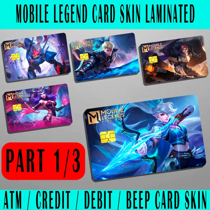 1/3 Mobile Legends MOBA ATM 128 Heroes Skin Sticker - Vinyl Matte ...