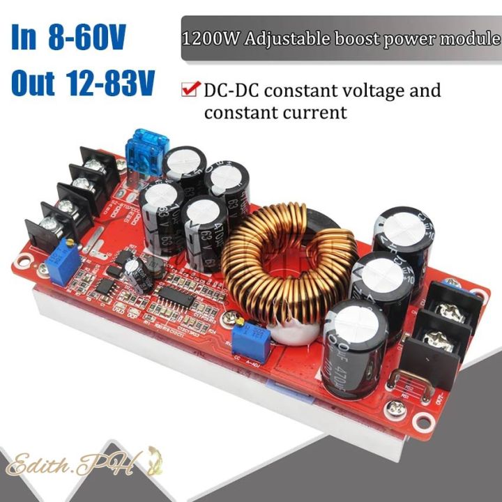 1200W Boost Converter 20A DC-DC Adjustable Vehicle Charging Power ...
