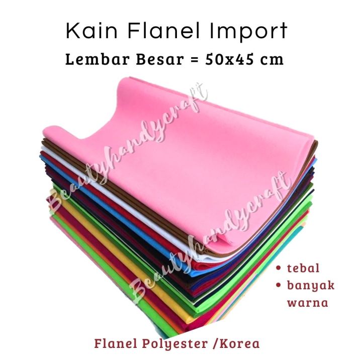 Kain flanel 50x45cm lembaran | Lazada Indonesia