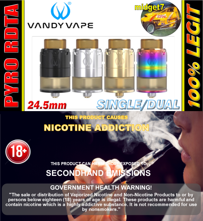 Vandy Vape Pyro RDTA (24mm) | Lazada PH