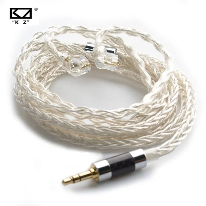 KZ Headset Cable 8 Core Silver Plated Upgrade Wire kabel Earphone tebal ...