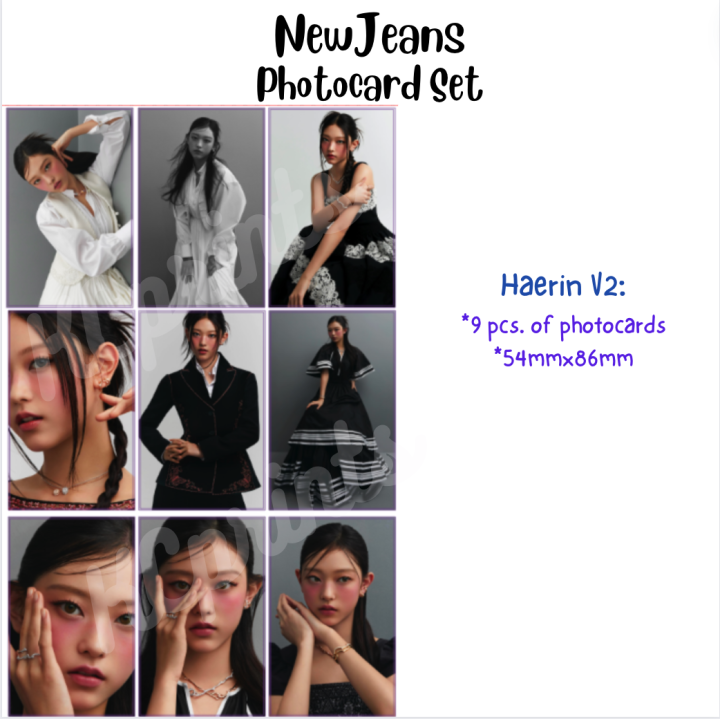 NEWJEANS Photocard Set 9 pcs New Jeans Minji Haerin Hanni Danielle Hyein - Unofficial | Lazada PH