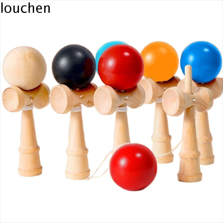 LOUCHEN มืออาชีพอย่างมืออาชีพ ของเล่น kendama เกมแบบดั้งเดิม ลูกบอลไม้ ...