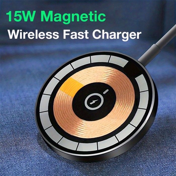 Magnetic Wireless Charger Transparan Lightning 15w Fast Charging Grosir ...