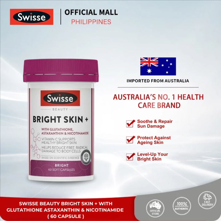 Swisse Beauty Bright Skin Plus with Glutathione Astaxanthin ...