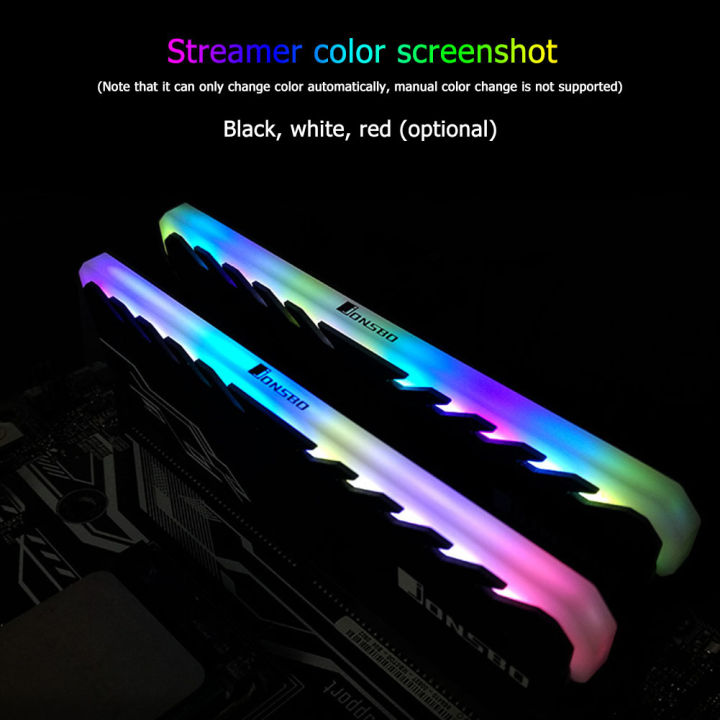 [Vktech] RGB RAM Heatsink DDR DDR3 DDR4 Memory Cooling Heat Spreader Cooler for Desktop PC ...