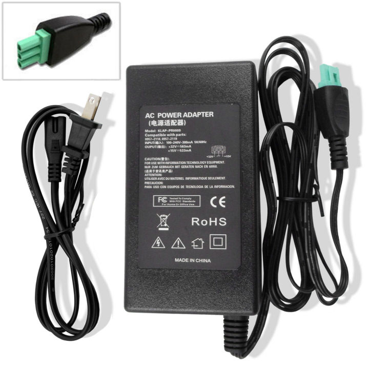 AC Power Cord Adapter for HP DeskJet D2330 D2345 D2360 C9079A 0957-2118 ...