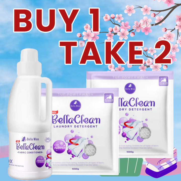 B1T2 Bella Clean Laundry Powder Detergent & Bella Clean Fabcon | Lazada PH