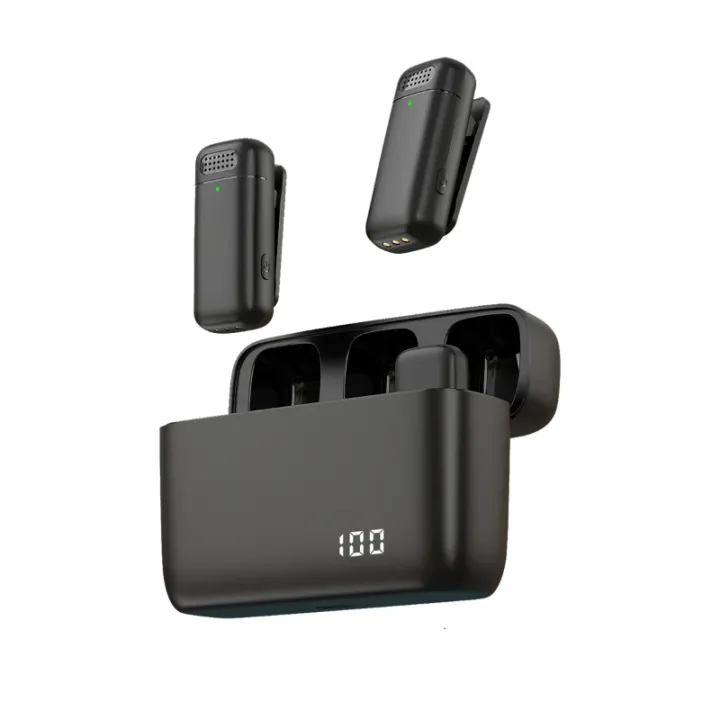 Wireless Microphone Professional 2 Clips Noise Reduce Recording ...