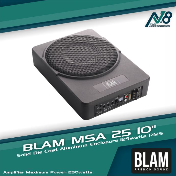 BLAM MSA 25 Underseat Subwoofer 10" High Sensitivity 125watts RMS ...