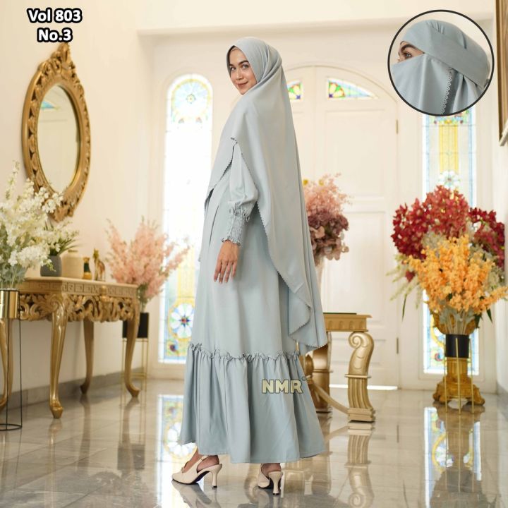NMR Vol 803-3 Gamis Michael Kors Tangan Karet (Free Nikob) | Lazada Indonesia