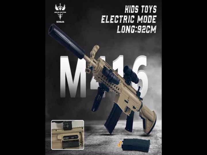 SENMA&TG TIANGONG M416 Gel Blaster Blowback Toy Only for Kids Rechargeable Surprise Gift Black ...