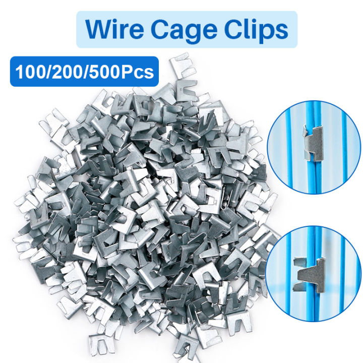 100 Pcs Wire Cage Clips Quail Cage Pet Cage Fixed Metal Clips Pet Cage ...