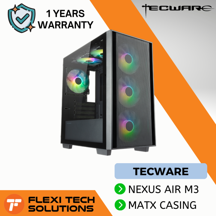 Flexi Tech TECWARE Nexus Air M3 ARGB MATX Case - Black | Lazada