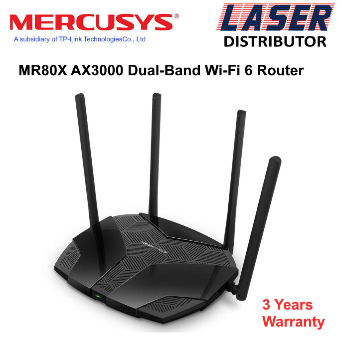 MERCUSYS MR80X NEW AX3000 Dual-Band Wi-Fi 6 Router | Lazada Singapore