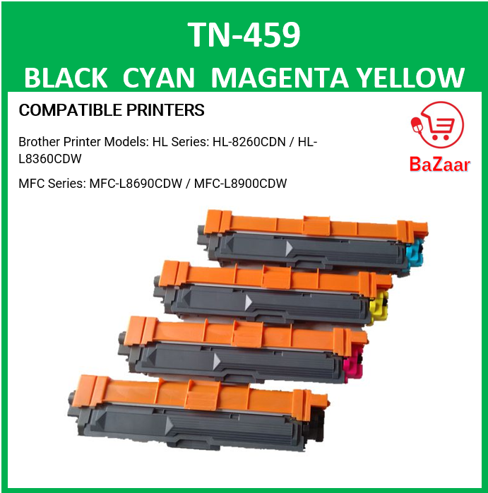 Compatible Brother Printer Toner CartridgeTN-459 TN 459 Black Cyan ...