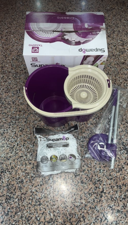 Ready Stock Taihoyo Handymop Supamop Hand Spin Mop with Mop Head ...