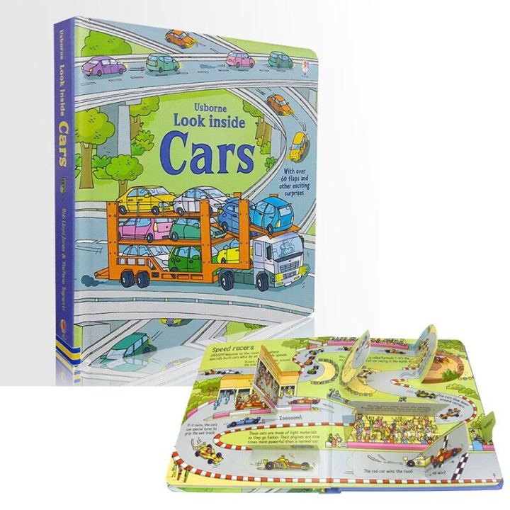 Usborne Look Inside Cars Lift The Flap Books Children Activity Book ...