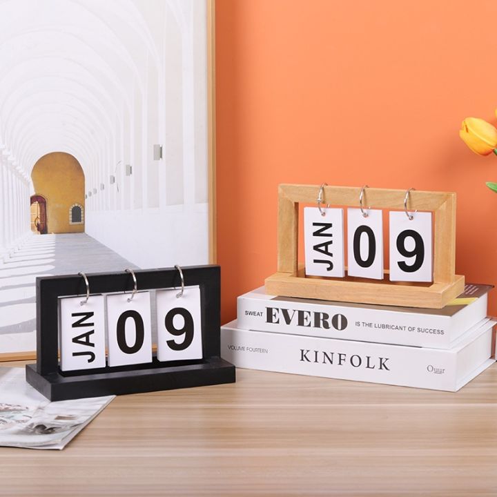 ️Wooden calendar 2024 flip calendar table barang aesthetic 2025 ...
