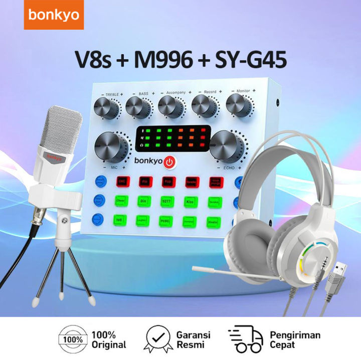Bonkyo V8S+M996+ Headphone SoundCard set Bluetooth Audio Usb External ...