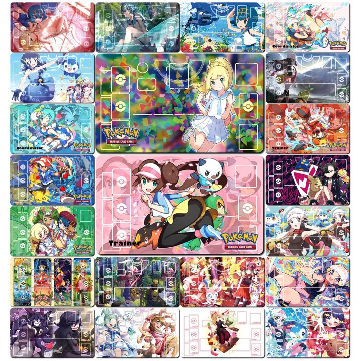 Pokemon Tabletop Game Mat Nessa Lillie Trainer Dedicated Card Play ...
